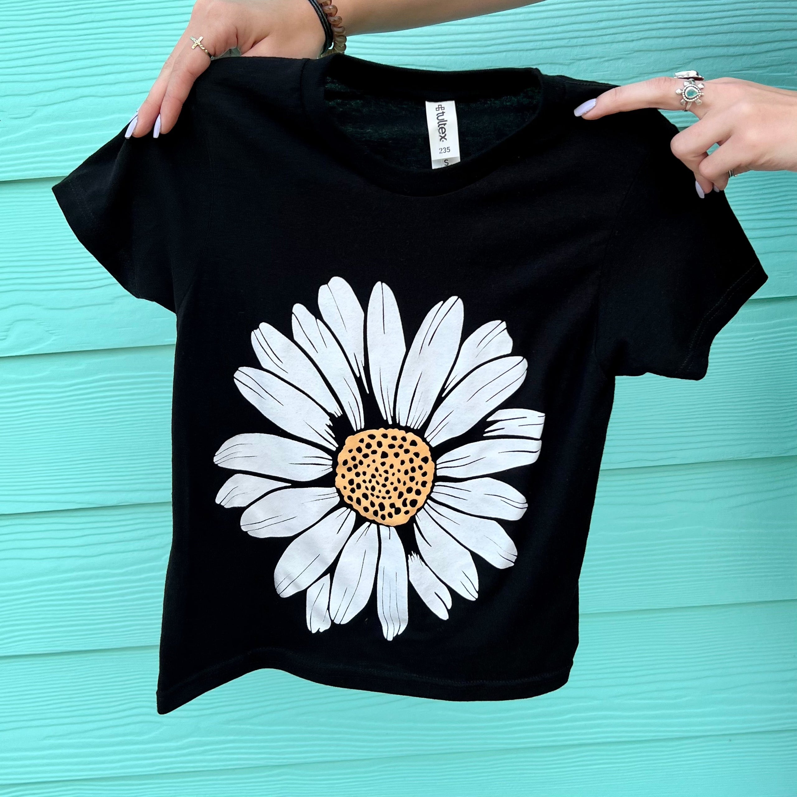 BIG White Daisy tee • KIDS | Boho Blooms Boutique