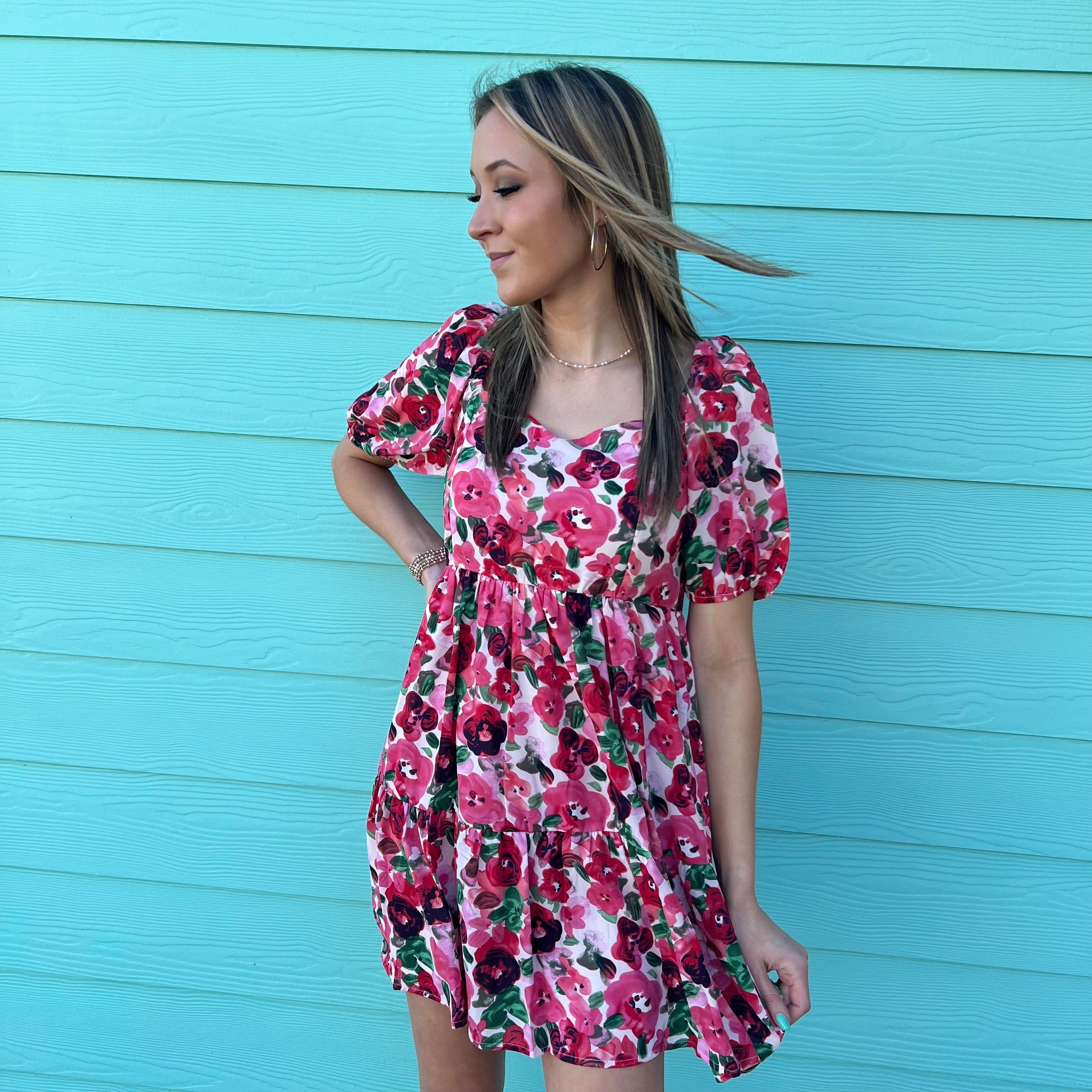 Aria dress • red | Boho Blooms Boutique