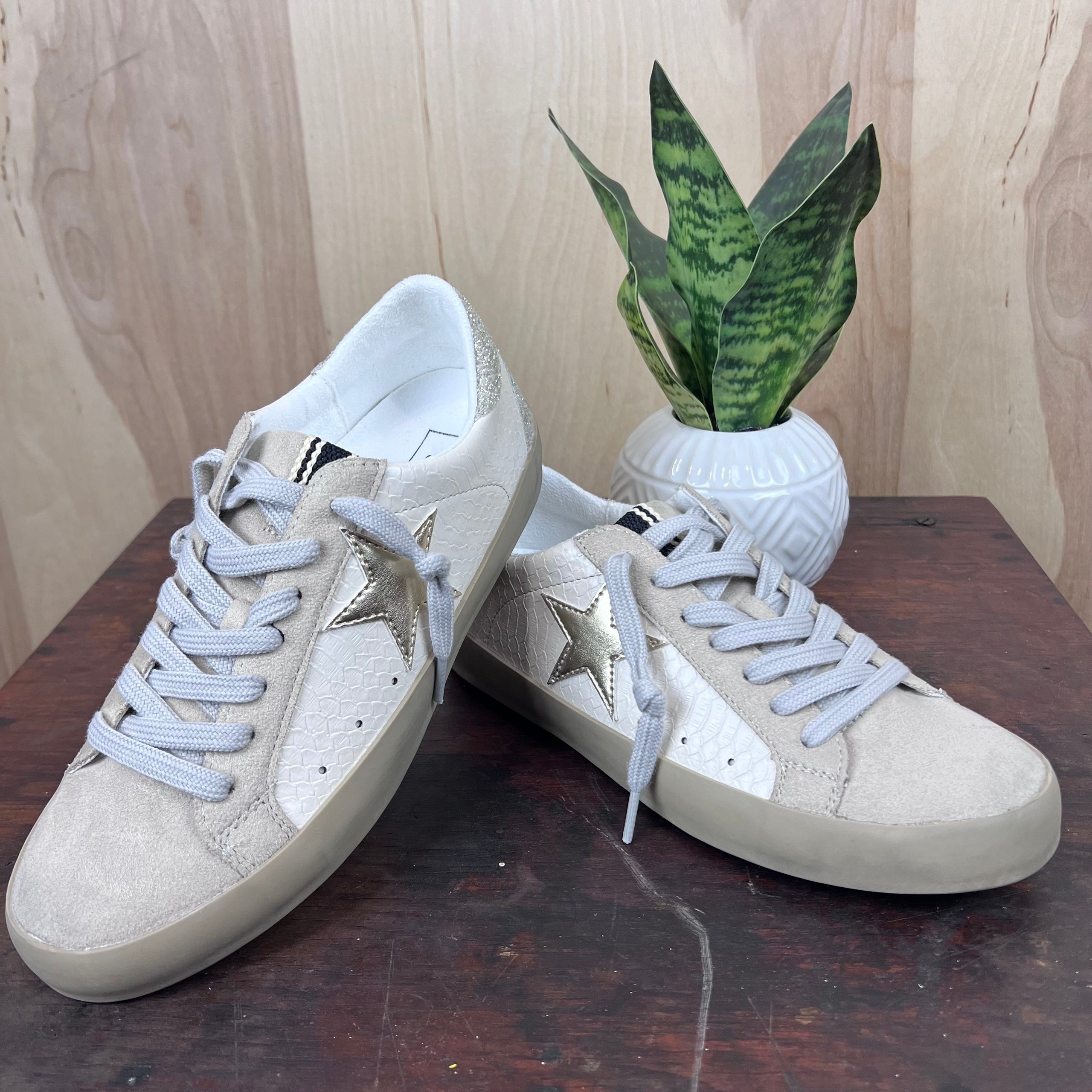 Paula sneaker • bone snake | Boho Blooms Boutique